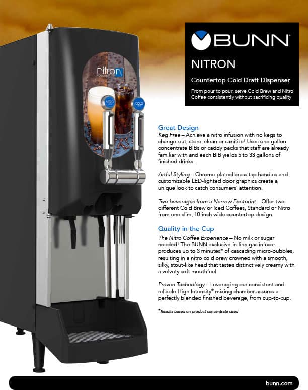 Bunn Nitron infusé à froid - Maison Rondeau